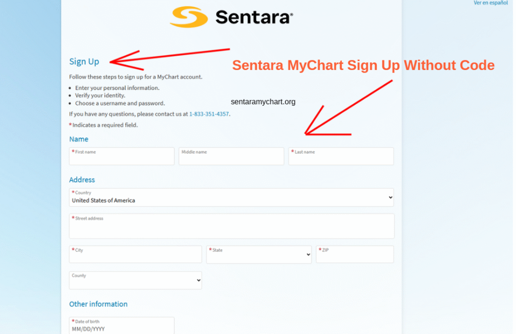 Sign Up - Sentara MyChart