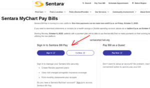 Pay Bills - Sentara MyChart